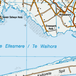 Lake Ellesmere - NZ Topo Map