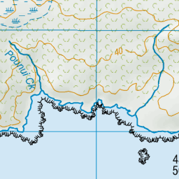 Pounui Creek, Chatham Islands - NZ Topo Map