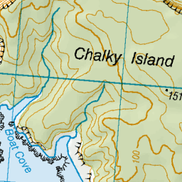 Chalky Island, Southland - NZ Topo Map