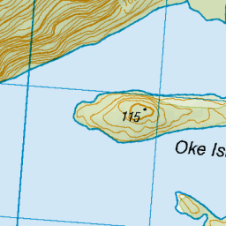 Oke Island, Southland - NZ Topo Map