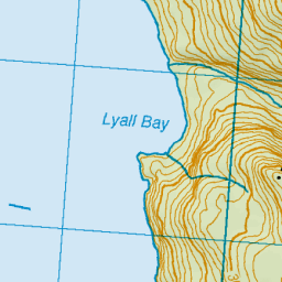 Lyall Bay, Southland - NZ Topo Map