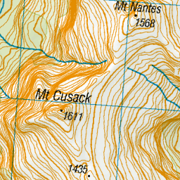 Mount Cusack, Southland - NZ Topo Map