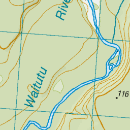 Waitutu River, Southland - NZ Topo Map