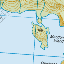 Macdonell Island, Southland - NZ Topo Map