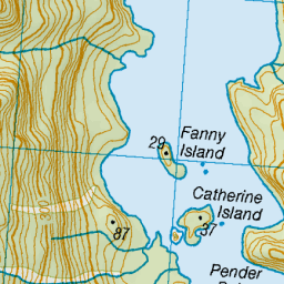 Fanny Island, Southland - NZ Topo Map