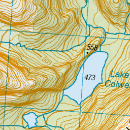 Lake Colwell, Southland - NZ Topo Map