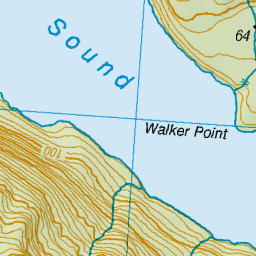 Walker Point, Southland - NZ Topo Map