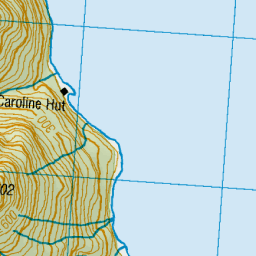 Caroline Hut, Southland - NZ Topo Map