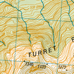 TURRET RANGE, Southland - NZ Topo Map