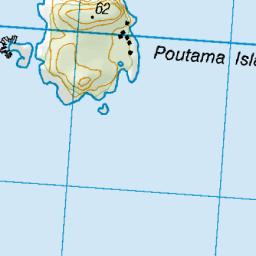 Poutama Island, Southland - NZ Topo Map