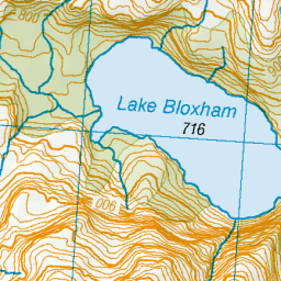 Lake Bloxham, Southland - NZ Topo Map