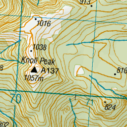 Knoll Peak, Southland - NZ Topo Map
