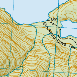 Stockyard Cove, Southland - NZ Topo Map