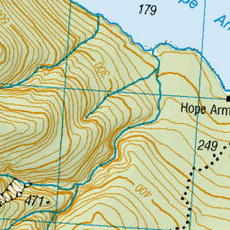 Hope Arm Hut, Southland - NZ Topo Map