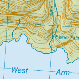 Barrier Falls, Southland - NZ Topo Map