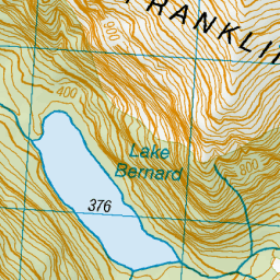 Lake Bernard, Southland - NZ Topo Map