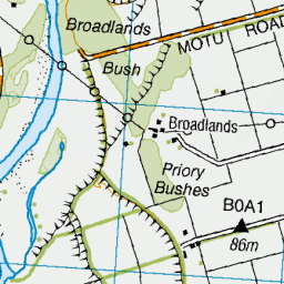 Broadlands Bush, Southland - NZ Topo Map