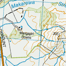 Makarewa Stream, Southland - NZ Topo Map
