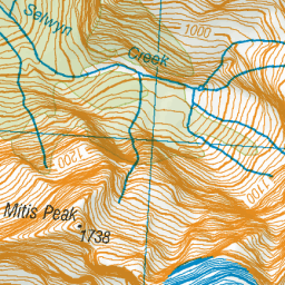 Mitis Peak, Southland - NZ Topo Map