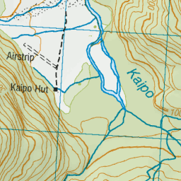 Kaipo Hut, Southland - NZ Topo Map