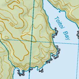 Toitoi Bay, Southland - NZ Topo Map