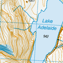 Lake Adelaide, Southland - NZ Topo Map