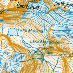 Sabre Peak, Southland - NZ Topo Map