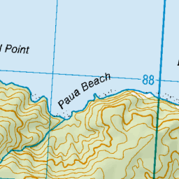 Paua Beach, Southland - NZ Topo Map