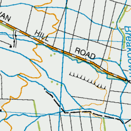 Breakdown Creek, Southland - NZ Topo Map