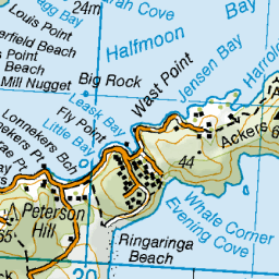 Louis Point, Southland - NZ Topo Map