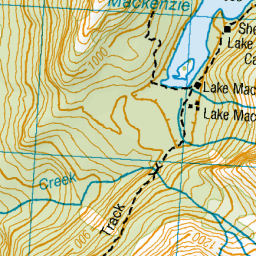 Lake Mackenzie Lodge, Southland - NZ Topo Map
