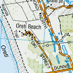 Oreti Beach, Southland - NZ Topo Map