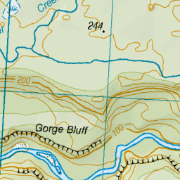 Gorge Bluff, West Coast - NZ Topo Map