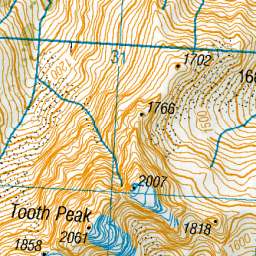 Tooth Peak, Otago - NZ Topo Map