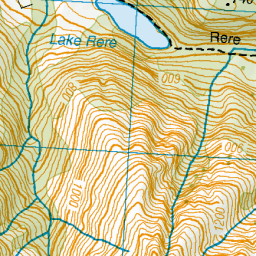 Lake Rere, Otago - NZ Topo Map