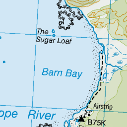 Barn Bay, West Coast - NZ Topo Map