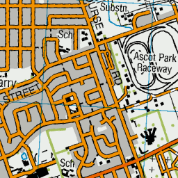 Ascot Park Raceway, Southland - NZ Topo Map
