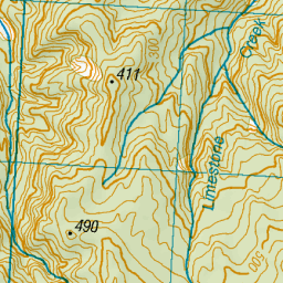Limestone Creek, West Coast - NZ Topo Map