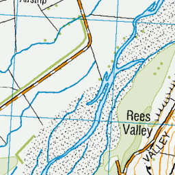 Rees Valley, Otago - NZ Topo Map