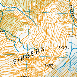 FIVE FINGERS RANGE, West Coast - NZ Topo Map