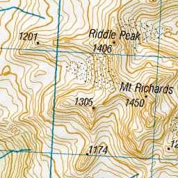 Mount Richards, West Coast - NZ Topo Map