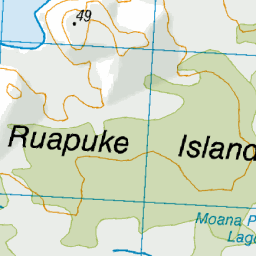 Moana Putakitaki Lagoon, Southland - NZ Topo Map