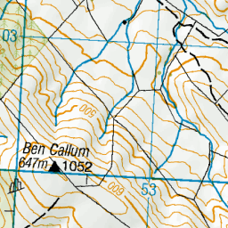 Ben Callum, Southland - NZ Topo Map