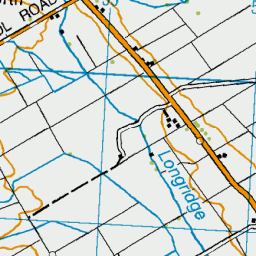 Longridge Stream, Southland - NZ Topo Map