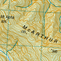 Mount Alpha, West Coast - NZ Topo Map