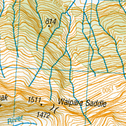 Waipara Saddle, West Coast - NZ Topo Map