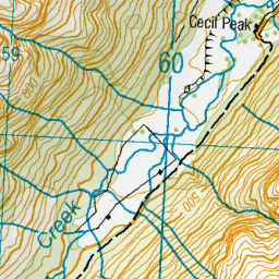 Cecil Peak, Otago - NZ Topo Map