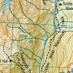 Matukituki River West Branch, Otago - NZ Topo Map