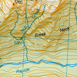 Break Neck Face, West Coast - NZ Topo Map