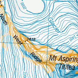 Mount Aspiring/Tititea, West Coast - NZ Topo Map